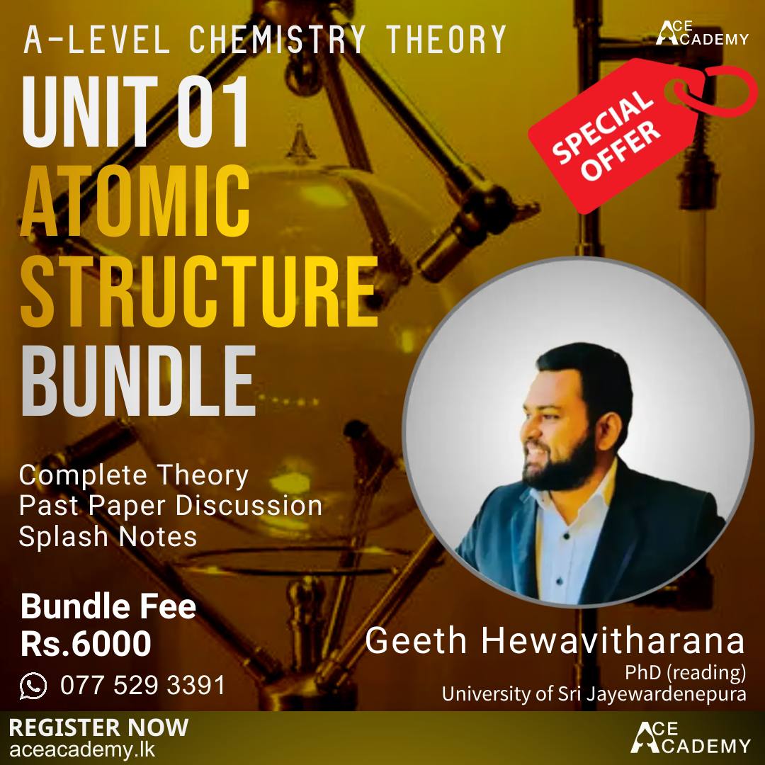 Unit 01 | Atomic Structure | Comprehensive Study Pack - By Geeth Hewawitharana | Ace Academy